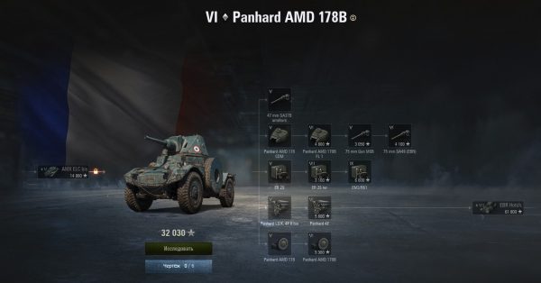 Обзор Panhard AMD 178B — французского легкого танка 6 уровня в WoT