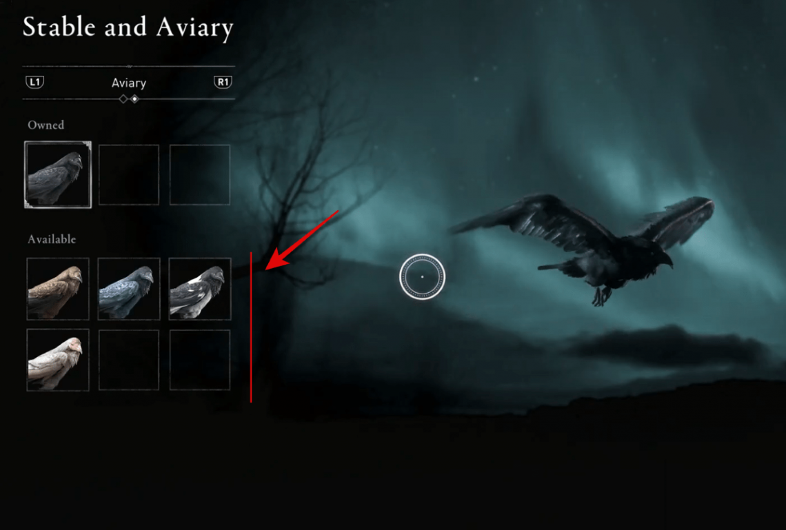 Assassin's Creed Valhalla: how to change the appearance of a raven