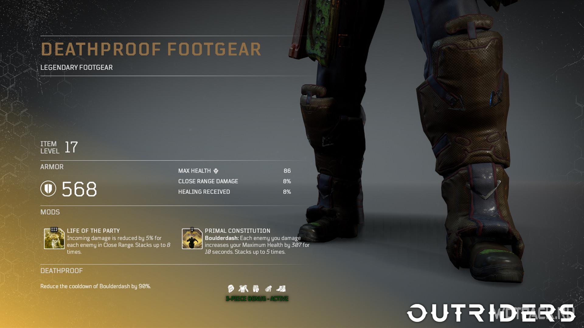 Legendary armor in Outriders | All sets (set and stats bonus)