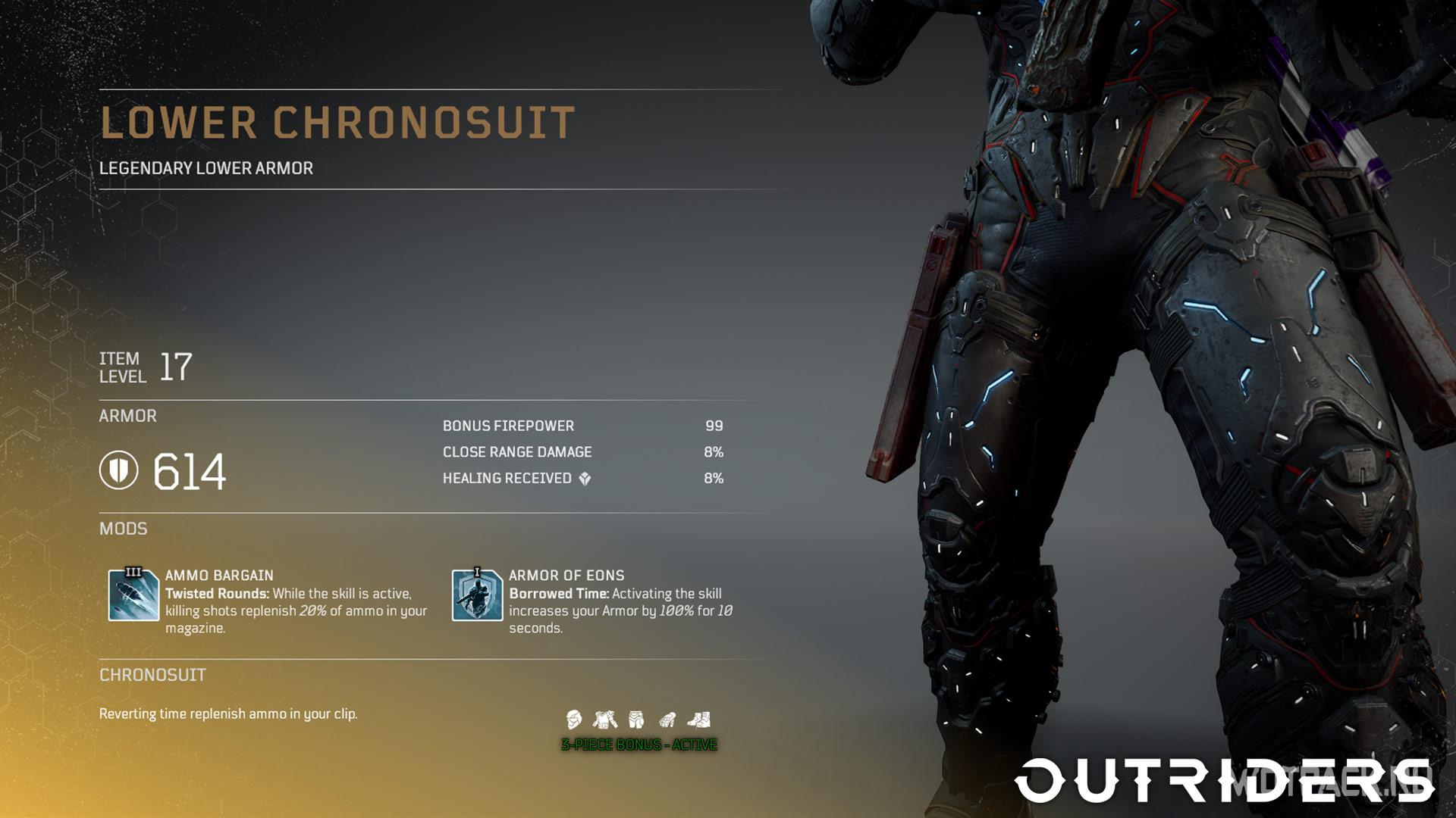 Legendary armor in Outriders | All sets (set and stats bonus)