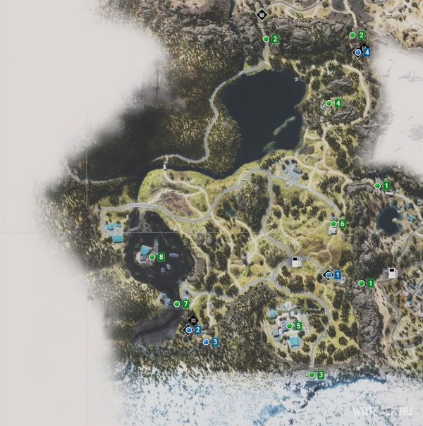 Days Gone: Iron Butte - mapa de todos los lugares importantes