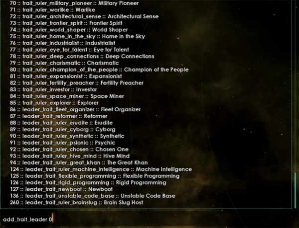 Stellaris cheats: all codes and console commands