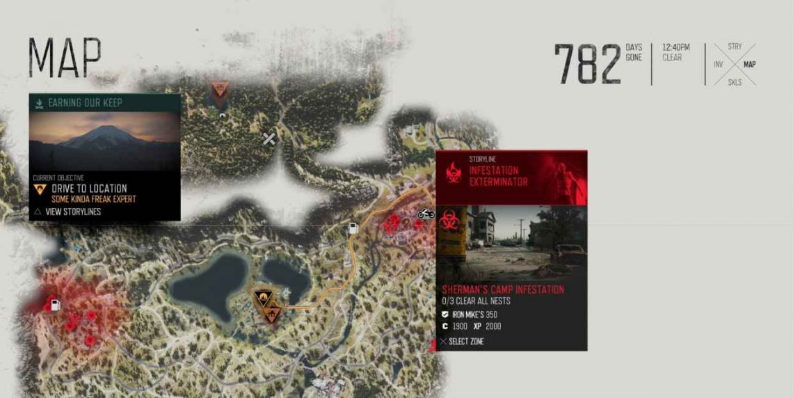Days Gone: todas las zonas y nidos infectados en el mapa: dónde ...
