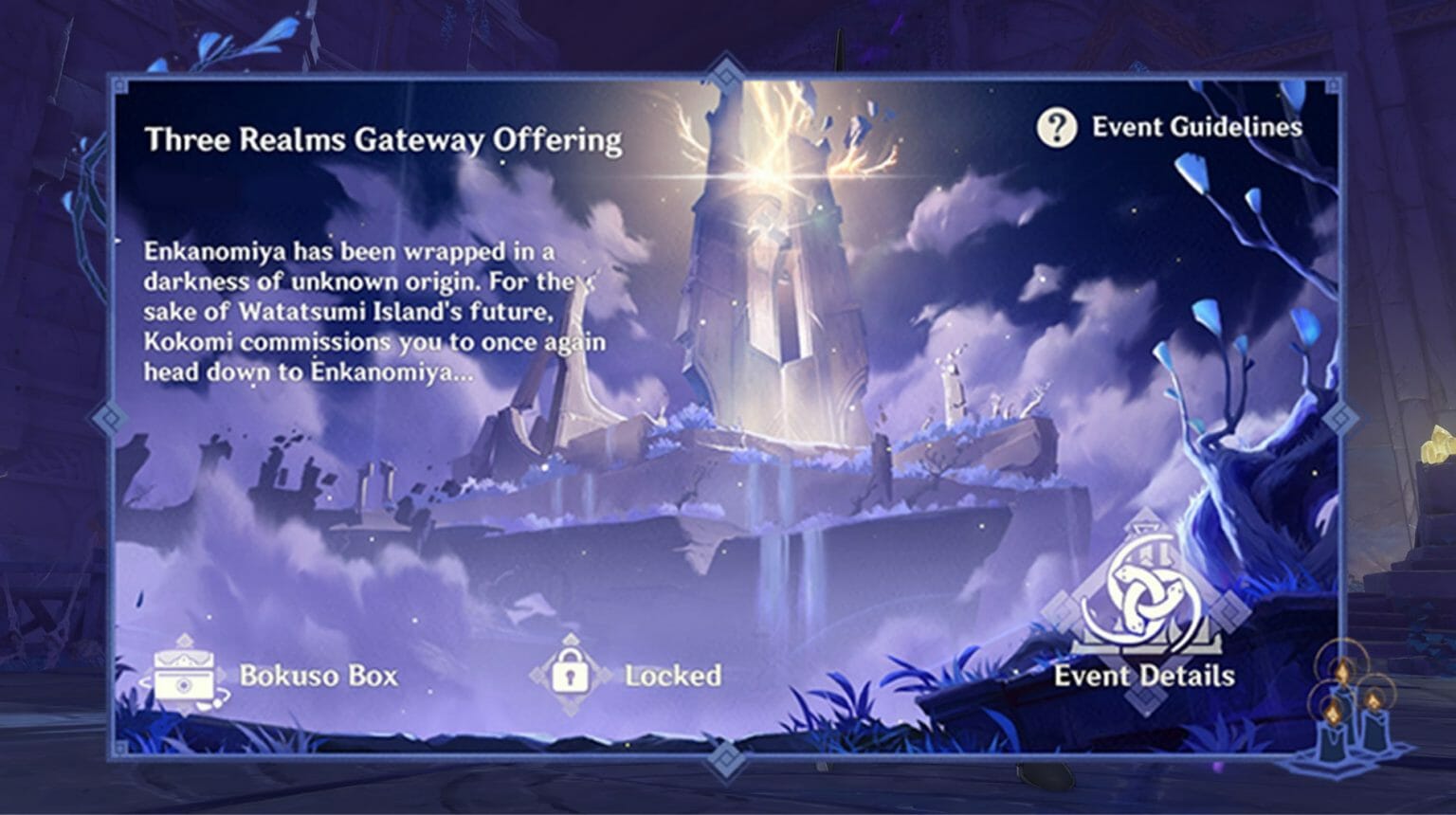 Offering the gates of the three worlds in Genshin Impact walkthrough ...