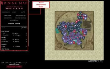 V Rising: World Map [인터랙티브] - 모든 심볼