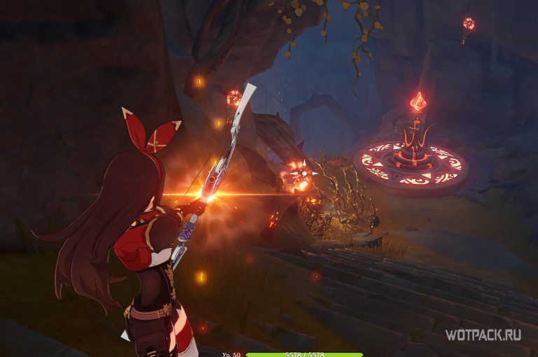 Pyro monuments on Broken Isle in Genshin Impact: how to flush the water