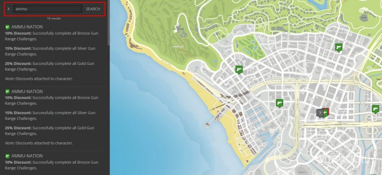 GTA 5 maps with all symbols
