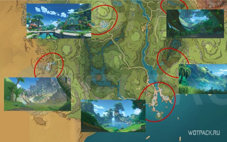 Plum: mostró un mapa detallado de Sumeru en Genshin Impact 3.0