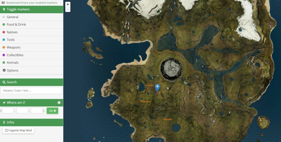 The Forest: interactive map of the island - caves and objects [all ...