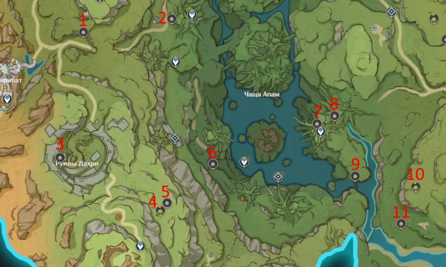 All aranars in Genshin Impact: where to find and how to complete tasks