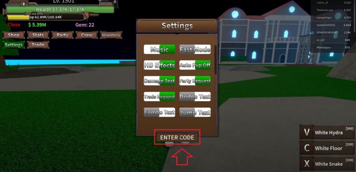 Codes King Legacy pour avril 2023