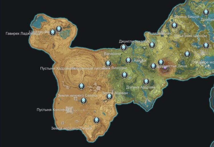 Sumeru in Genshin Impact: Dendro region guide [how to close 100%]