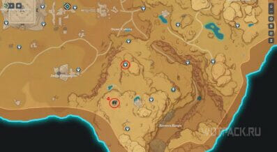 Primordial obelisks in Genshin Impact: where to find in the Sumeru Desert