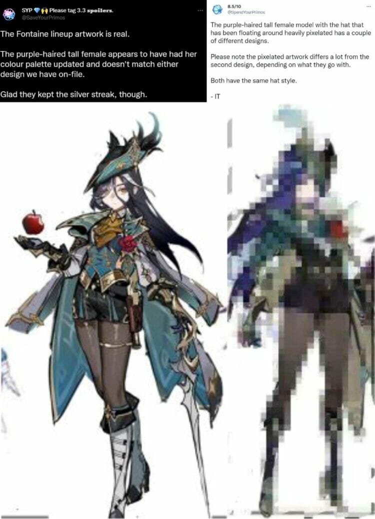 Revealed new characters Fontaine and Mondstadt in Genshin Impact