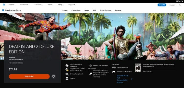 Как купить Dead Island 2 в России на ПК, PS4/PS5 и Xbox