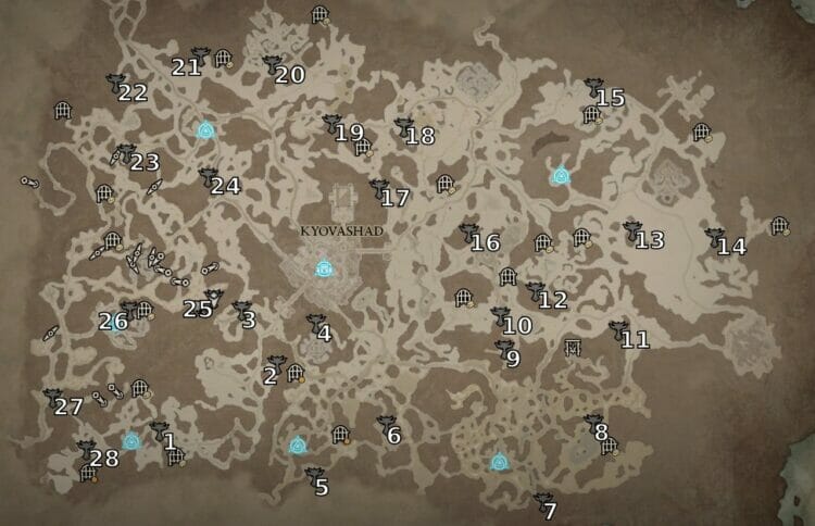 Todos os altares de Lilith em Diablo 4: onde encontrar [mapa]