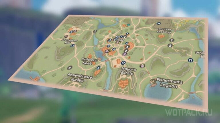 Interactive map of Palia: all symbols in Russian