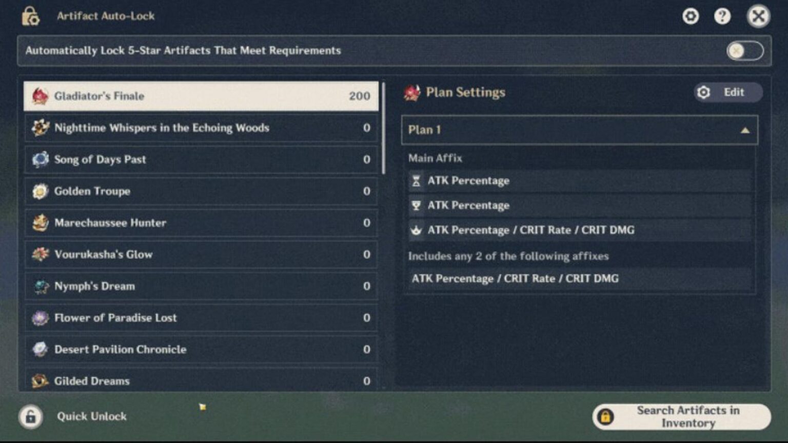 Genshin Impact will change its artifact management system
