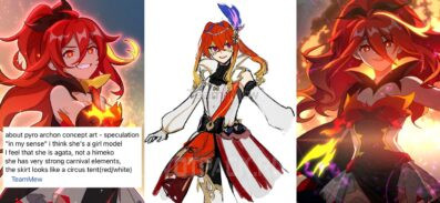 They showed a sketch of the appearance of Murata - Pyro Archon Natlan ...