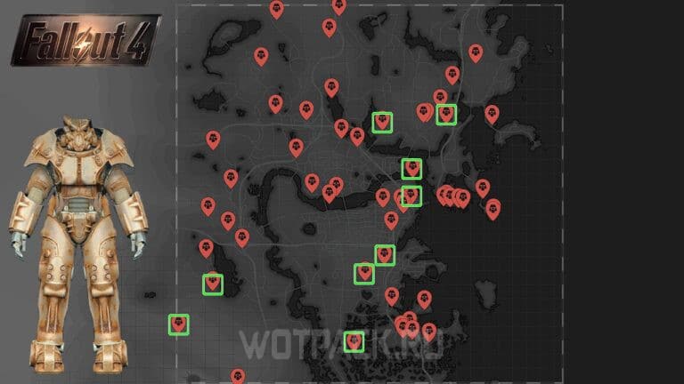 Power armor Fallout 4 (Fallout 4): where to find all types