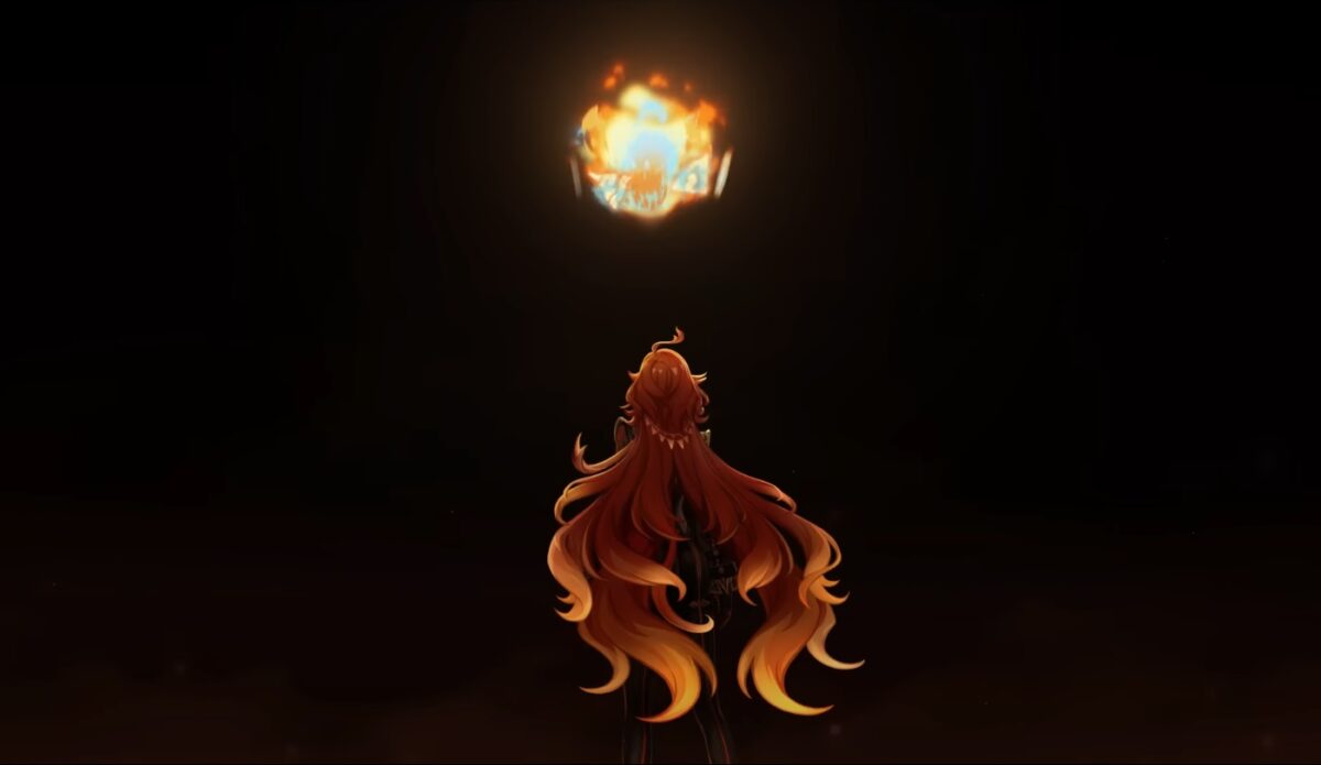 Xbalanque v Genshin Impact: Pyro Dragon art in datum izdaje