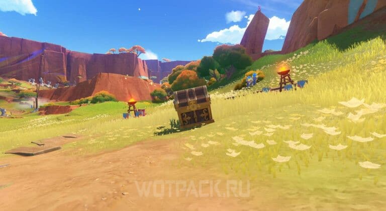 Torches and Chest Puzzle in Natlan in Genshin Impact