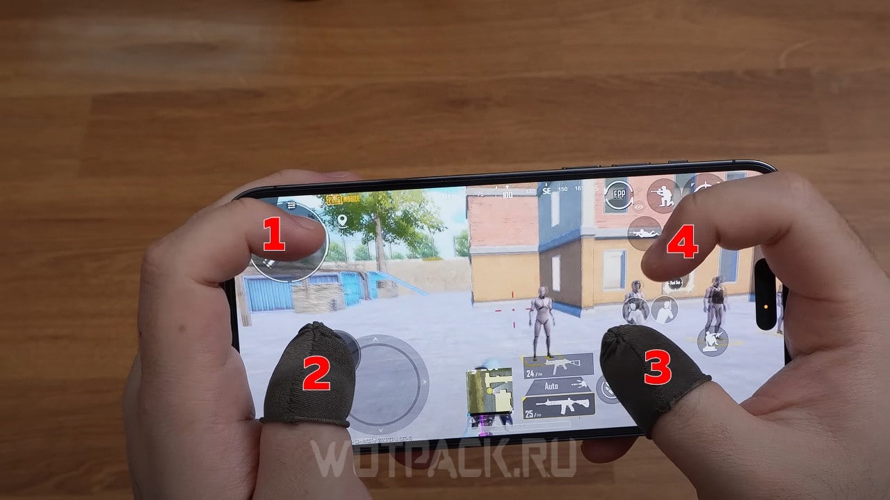 Finger layout in PUBG Mobile: codes for 3, 4, 5, 6 fingers