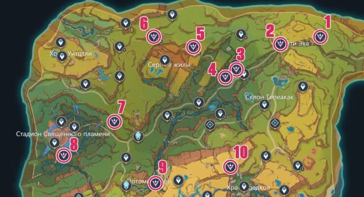 Geography of Natlan in Genshin Impact: All Viewpoints