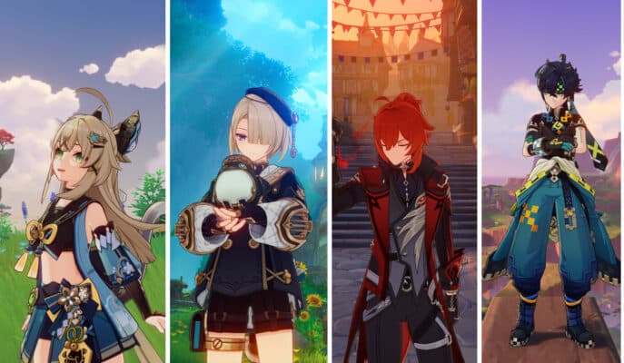 Genshin Impact Compares Characters by Elements and Weapons