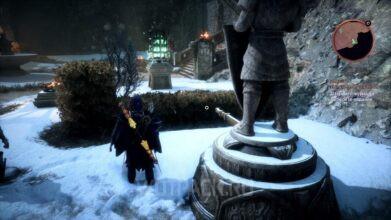 Gaspin Manor in Dragon Age Veilguard: Statues and Wisp