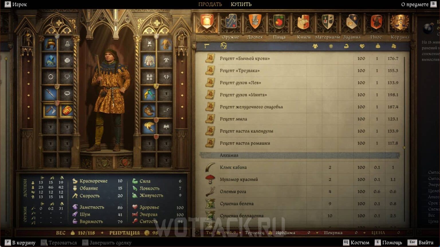 All alchemy recipes in Kingdom Come Deliverance 2: potions, concoctions ...