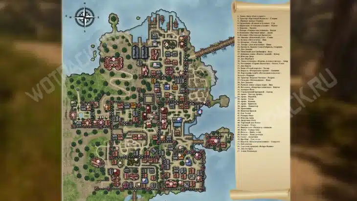 Of Ash and Steel World and City Map: All Treasures, NPCs, and Secrets